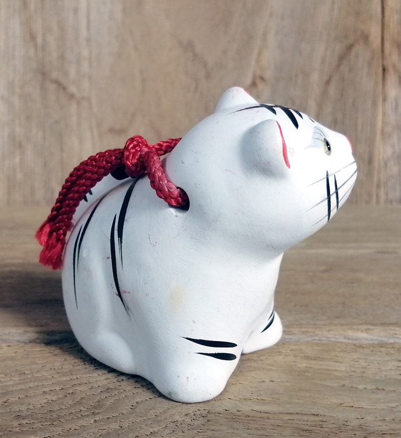 Tiger Bell, Tora Dorei, Japanese Ceramic Vintage Bell, White Tiger Doll ...