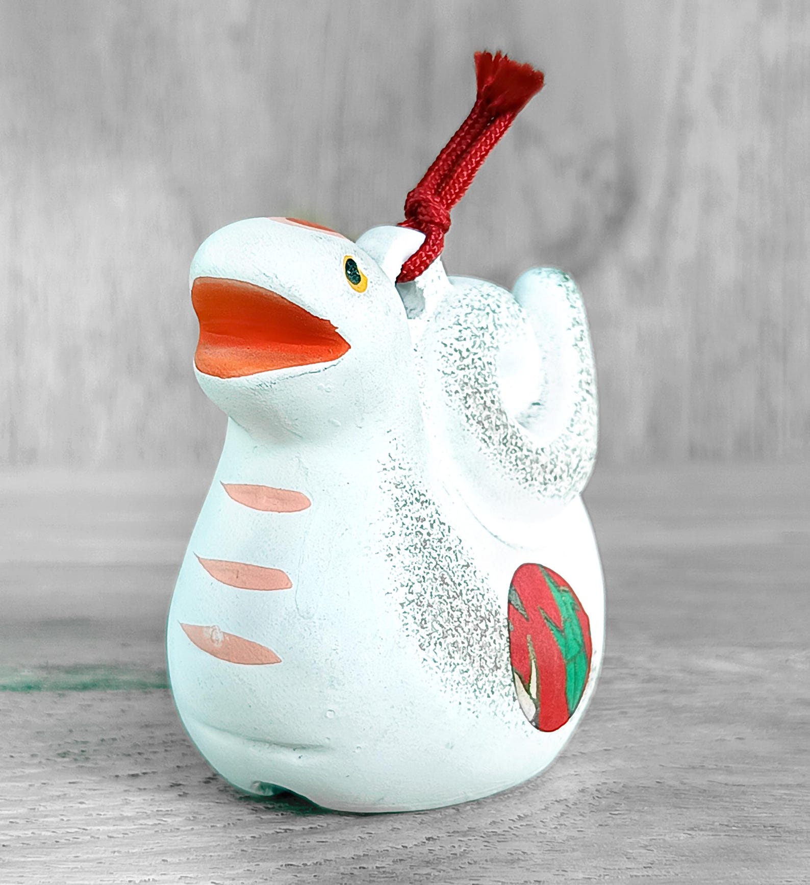 Hebi, Japanese Ceramic Bell, Dorei Bell, White Snake Bell, Ceramic ...