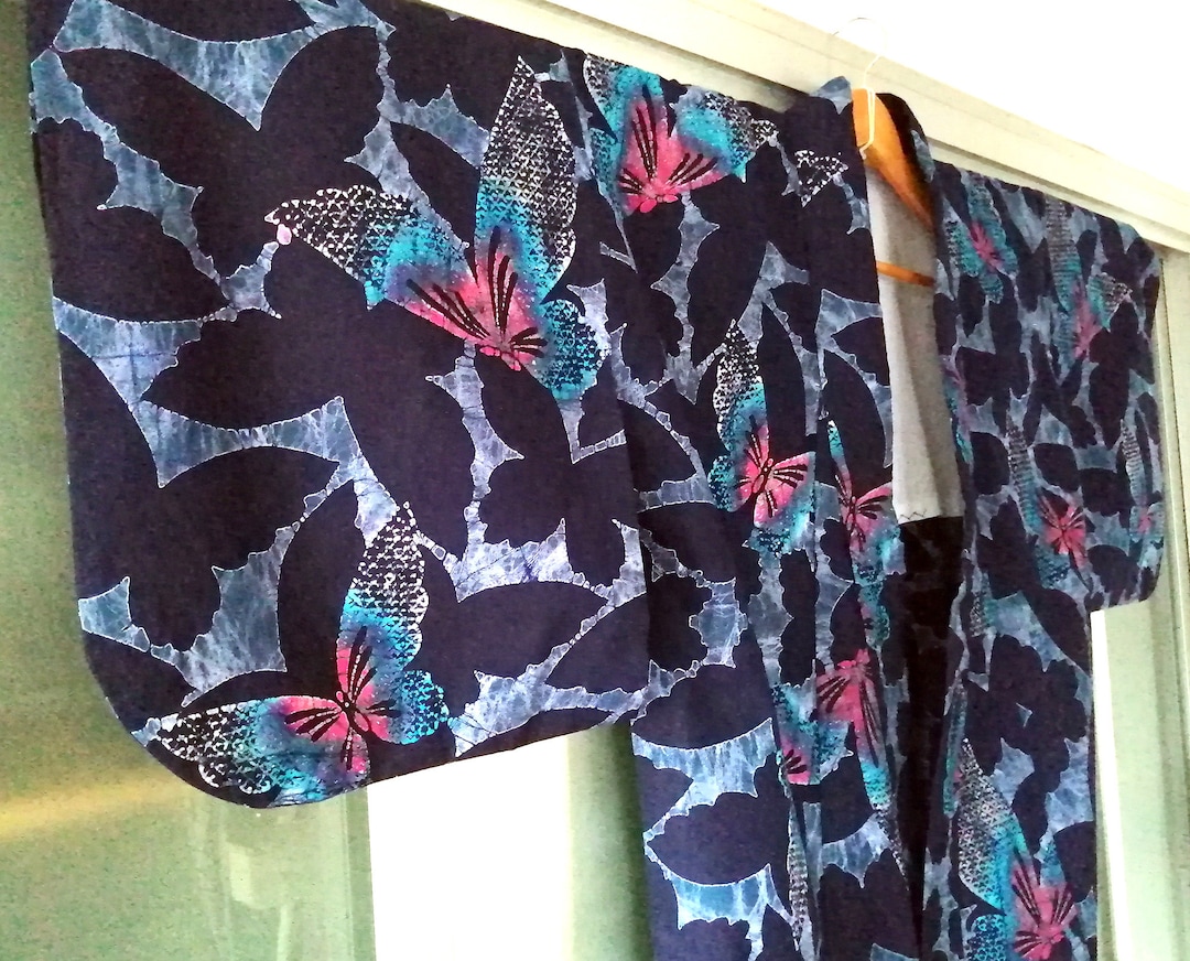Vintage Japanese Yukata, Summer Robe, Japanese Kimono, Traditional ...