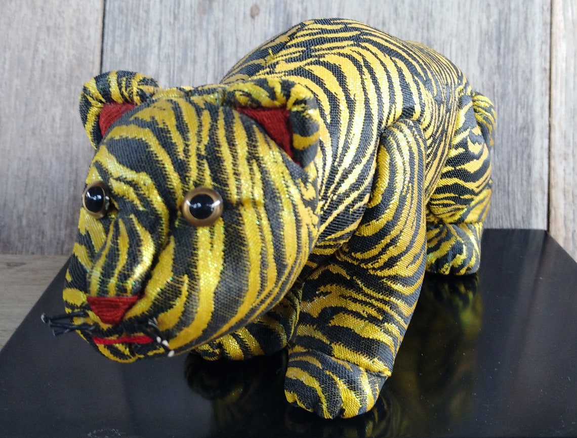 Tora Tiger Kimono Fabric Doll Figurine Tiger Vintage - Etsy