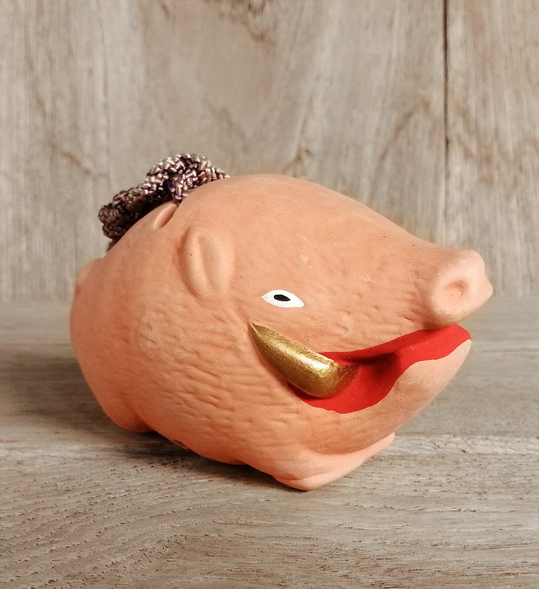 Boar Bell, Inoshishi, Dorei Clay Bell Boar Japanese Ceramic Bell ...