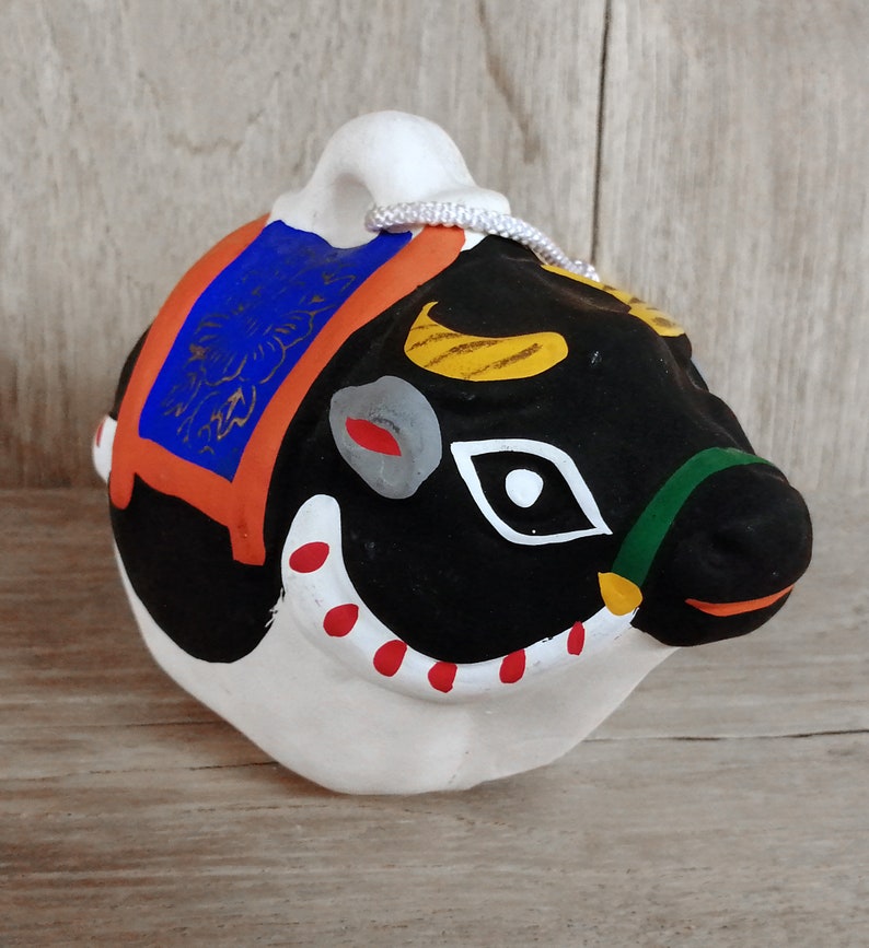 Vintage Japanese Ushi Dorei Clay Bell – Zodiac Ox Ceramic Bell Tall 4 ...