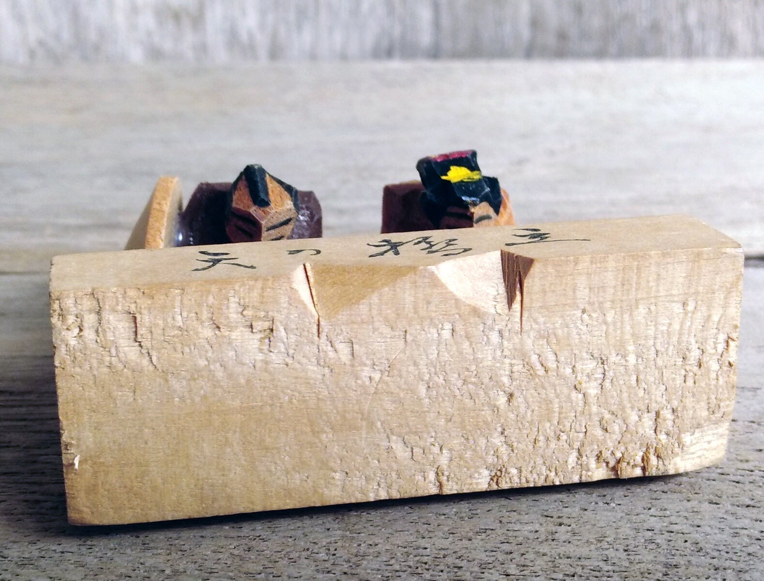 Japanese Wooden Toy Japanese Bowing Man and Woman Amani | Etsy