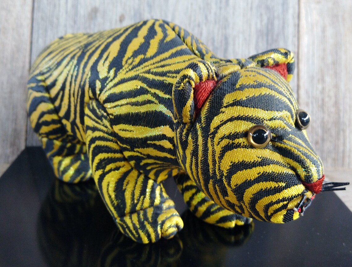 Tora Tiger Kimono Fabric Doll Figurine Tiger Vintage - Etsy