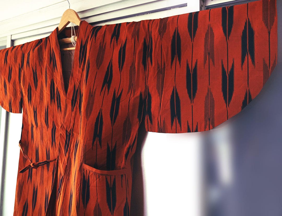 Vintage Japanese Haori Jacket, Summer Robe, Japanese Top Kimono Jacket ...