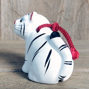 Tiger Bell, Tora Dorei, Japanese Ceramic Vintage Bell, White Tiger Doll ...
