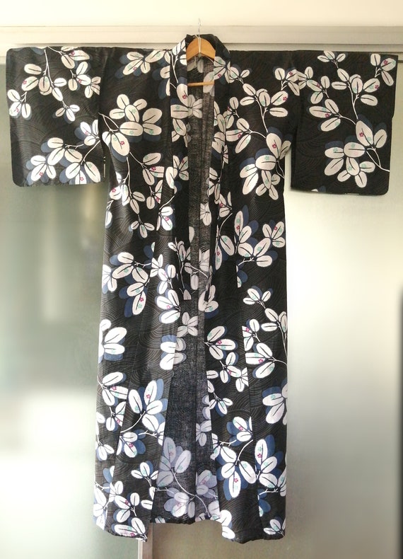 Vintage Japanese Yukata, Summer Robe, Japanese Kimono… - Gem