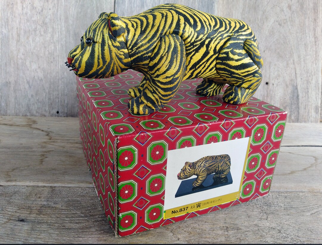 Tora, Tiger Kimono Fabric Doll, Figurine Tiger, Vintage Japanese Doll ...