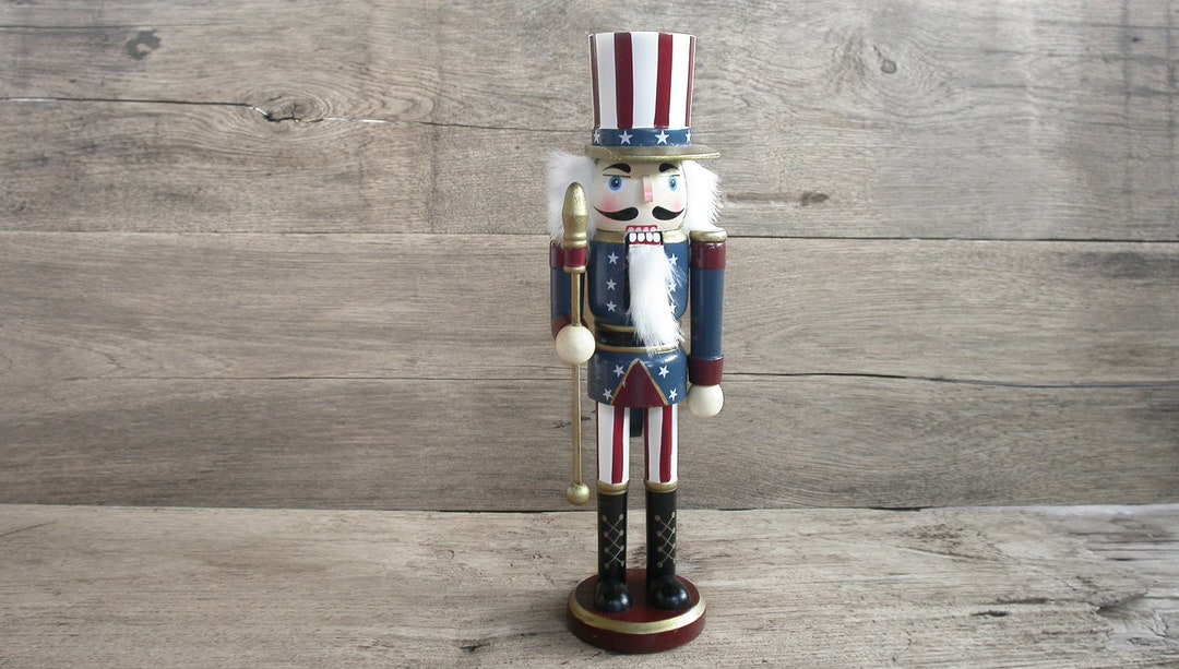Nutcracker Doll Vintage Wooden Nutcracker Doll Soldier With - Etsy UK