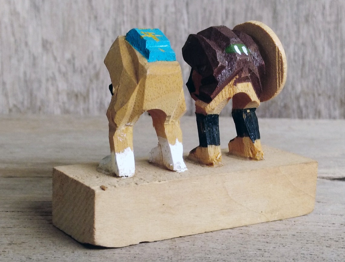 Japanese Wooden Toy Japanese Bowing Man and Woman Amani - Etsy