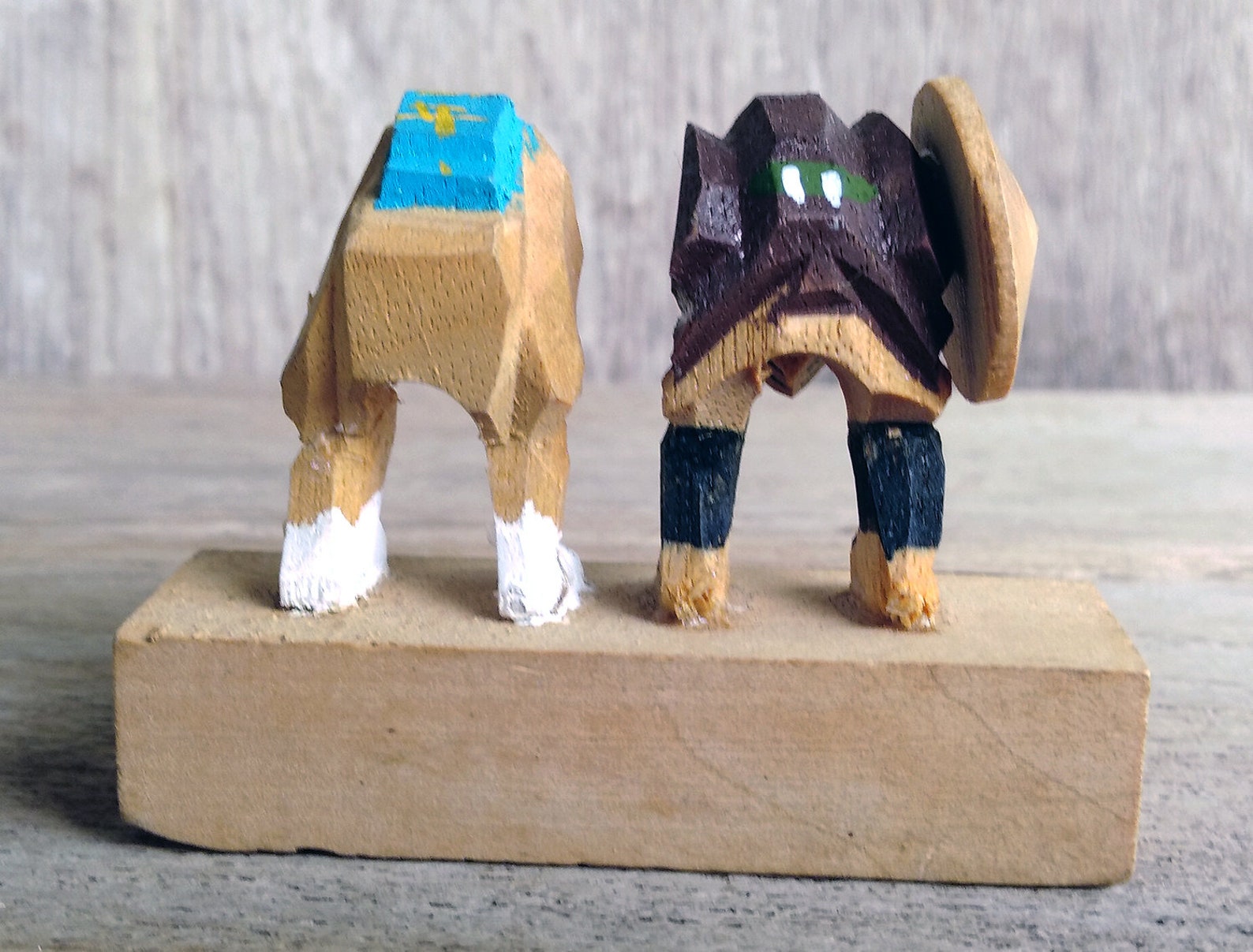 Japanese Wooden Toy Japanese Bowing Man and Woman Amani | Etsy