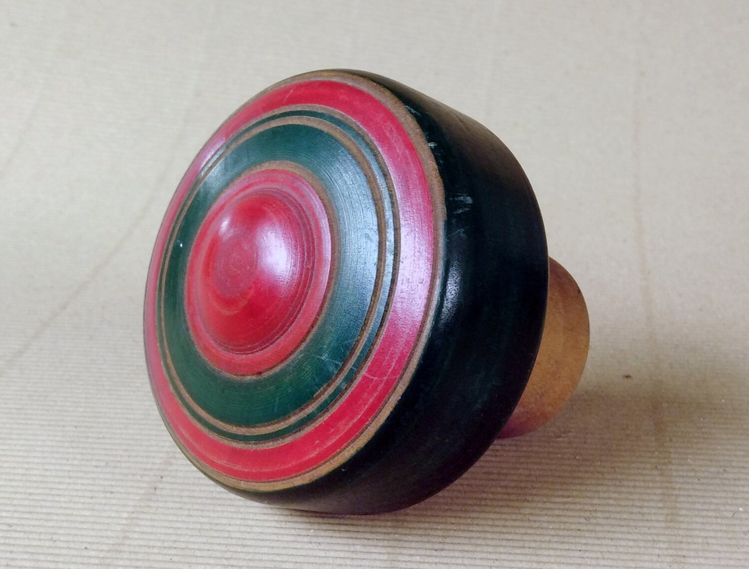 Spinning Tops, Old Japanese Wooden Toy, Koma, Wooden Top, Japan Unique ...