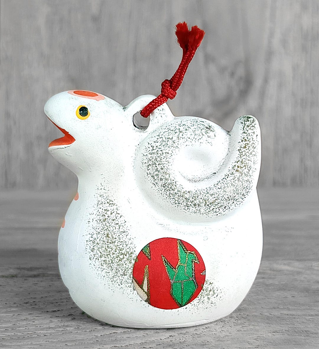 Hebi, Japanese Ceramic Bell, Dorei Bell, White Snake Bell, Ceramic ...