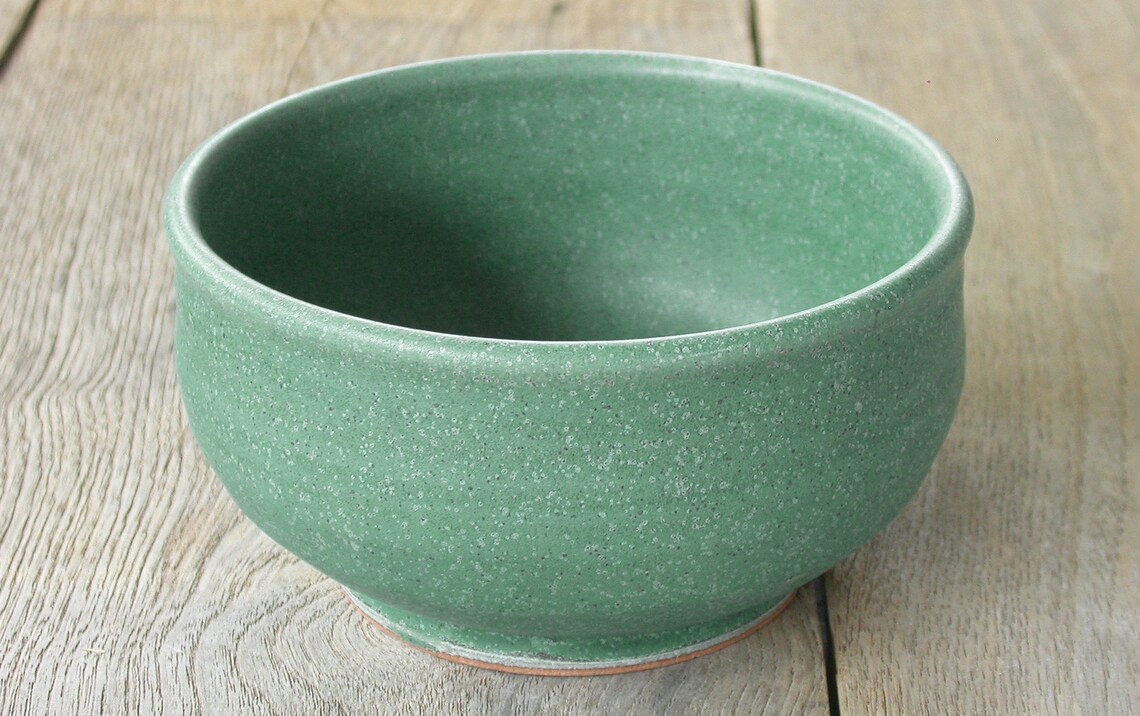 Japanese Ceramic Bowl Japanese Pottery Semi Matte Green | Etsy