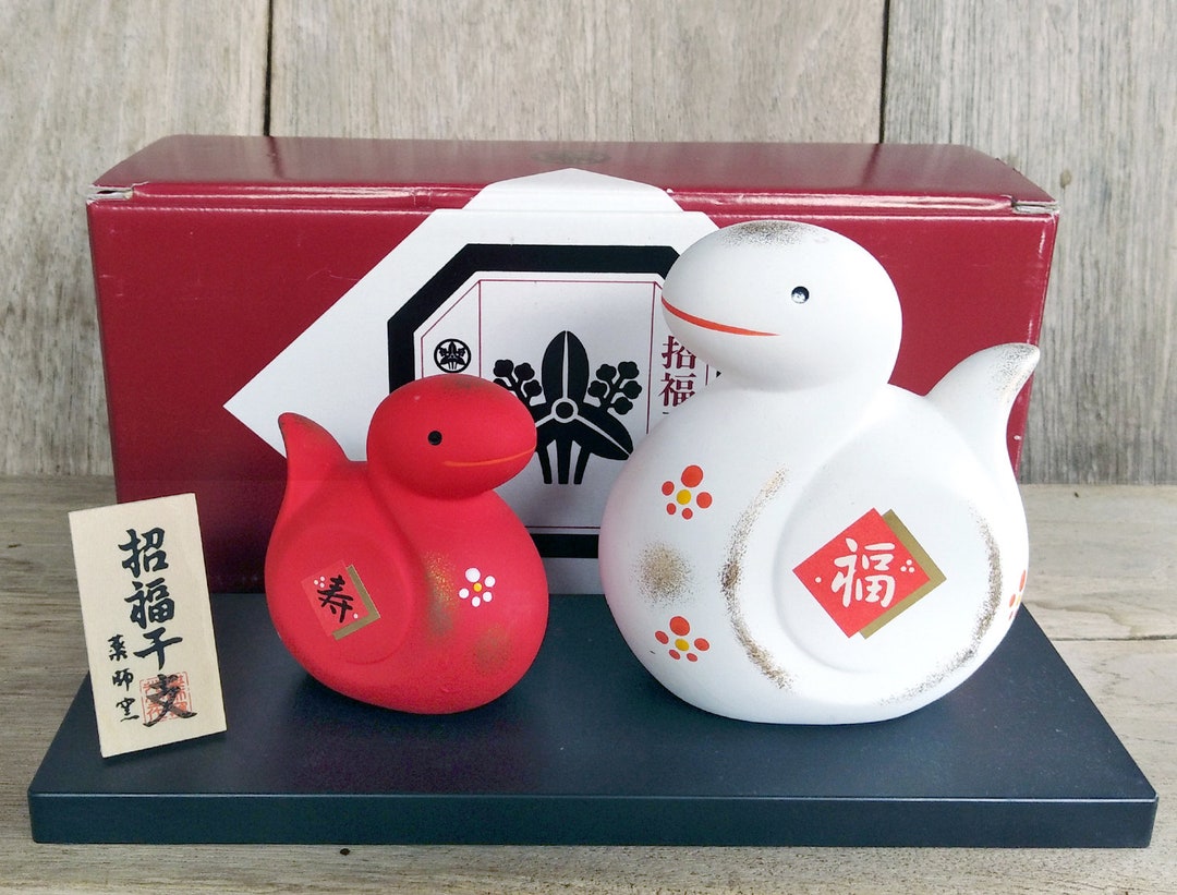 Hebi, Snake Doll, Japanese Vintage Ceramic Doll, Set of 2 Snake ...