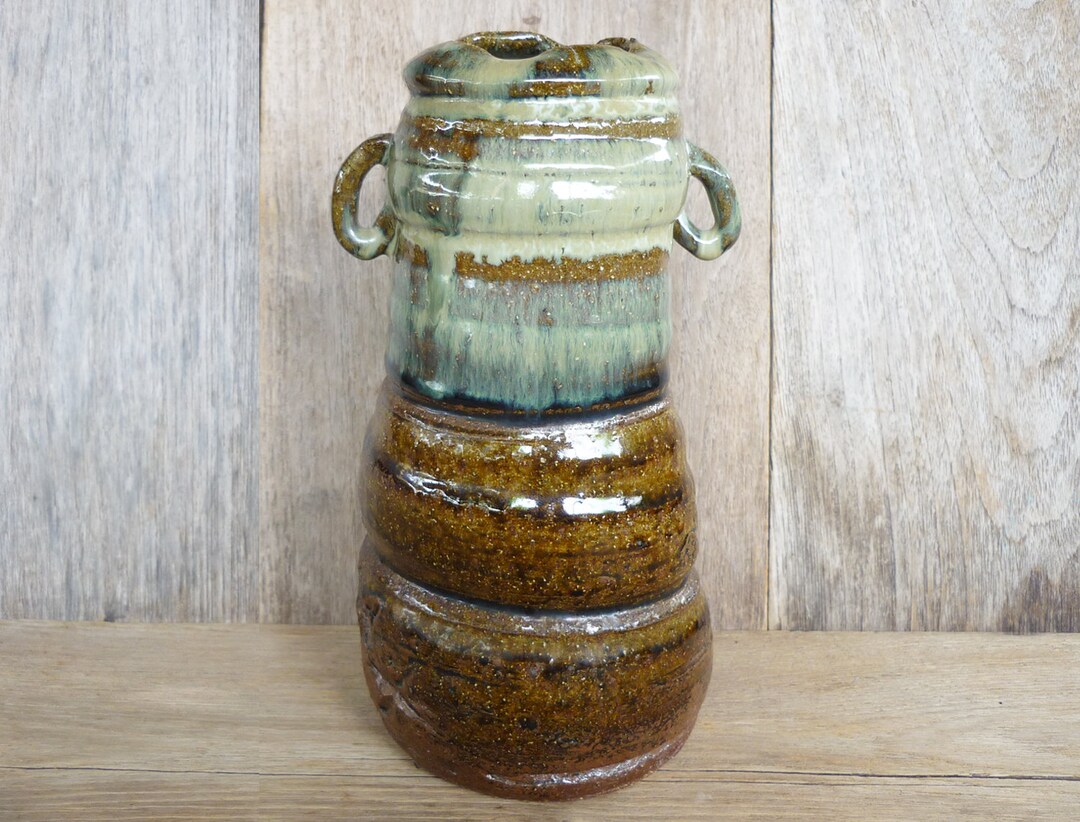 Japanese Ceramic Vase, Vintage Vase, Ceramic Vase, Unigue Shape, Flower ...