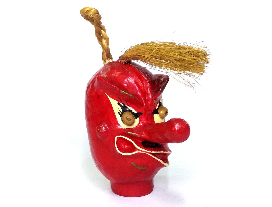 Tengu, Japanese Evil Demon Papier Mache Vintage Japanese Paper Doll ...