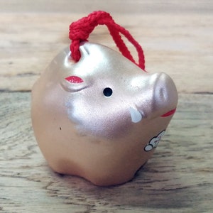 Dorei Inoshishi Bell, Boar Bell, Japanese Vintage Ceramic Bell, Clay ...