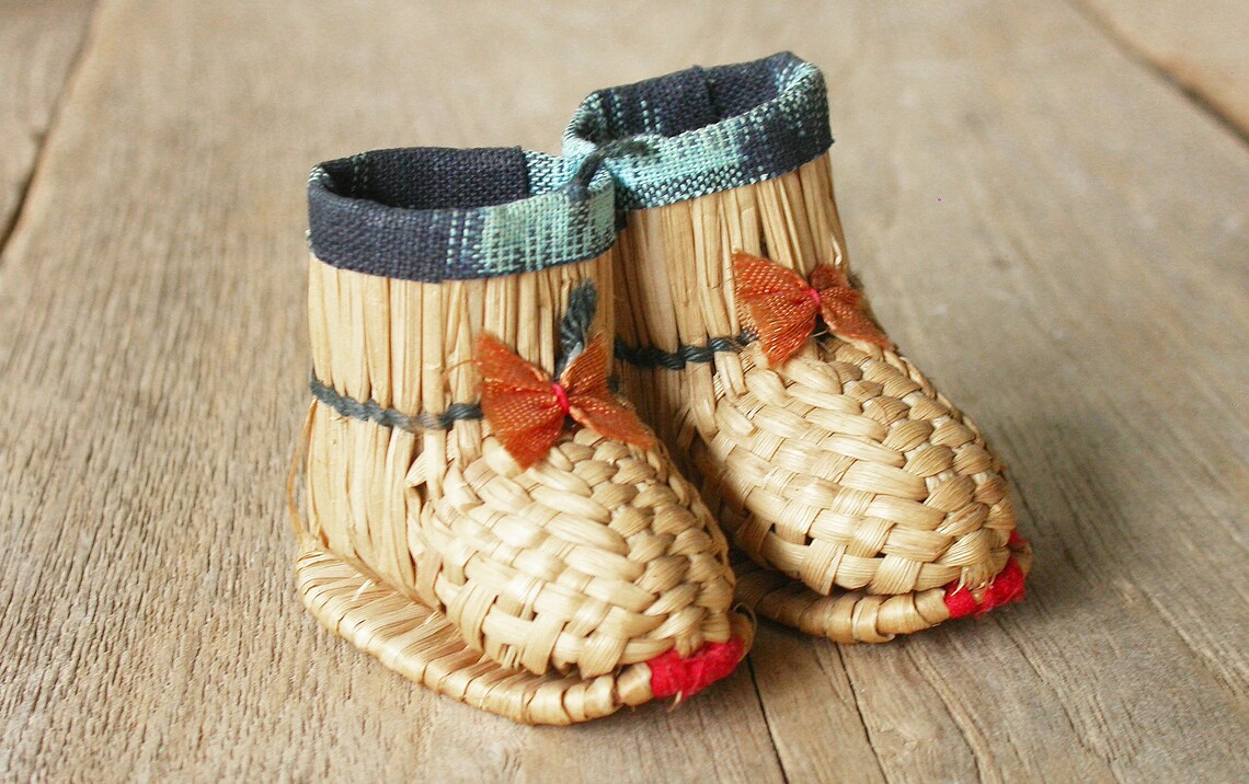 Japanese Straw Shoes Straw Boots H 1.9 Inches - Etsy