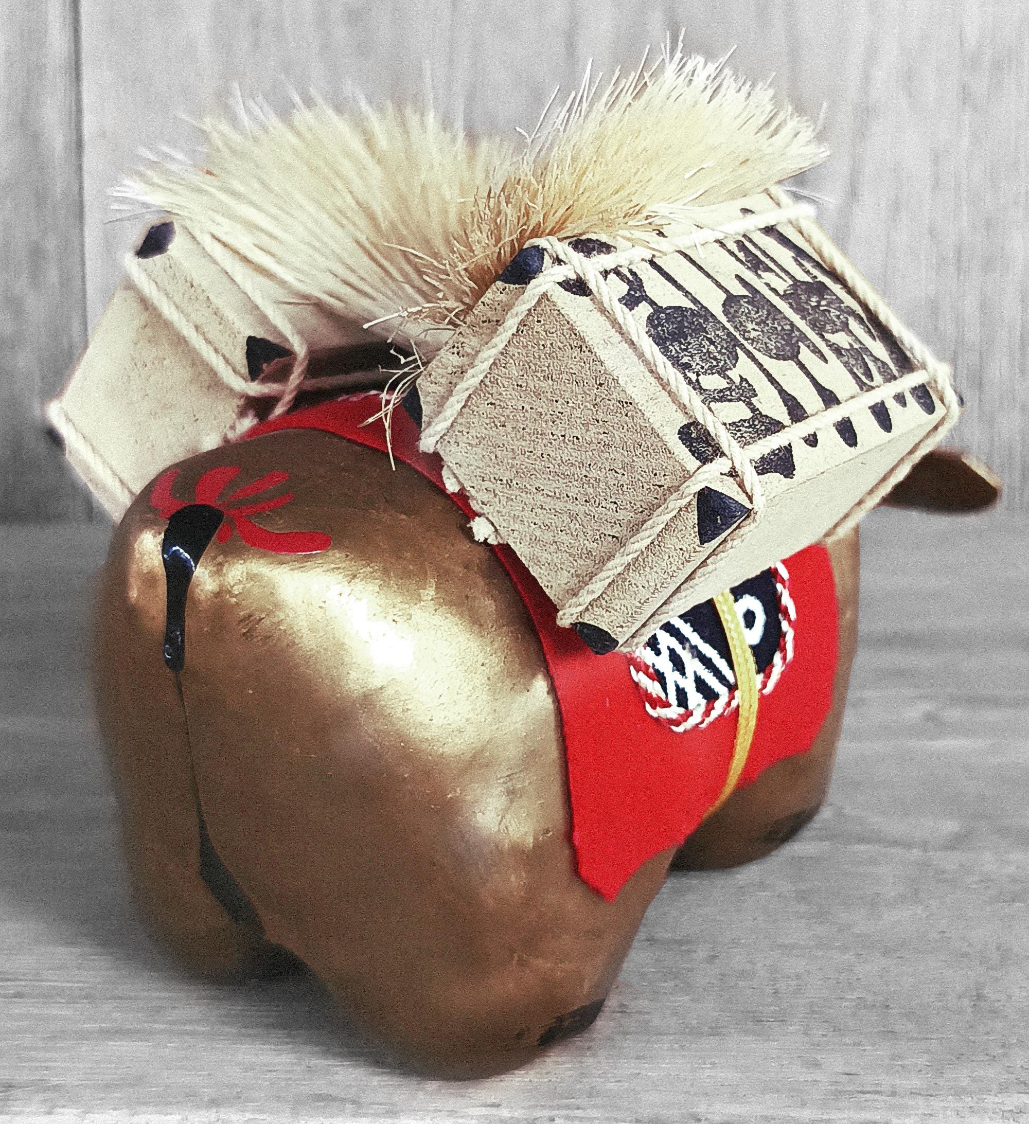 Akabeko, Cow of Aizu, Ox Nodding Doll, Japanese Traditional Toy, Paper ...