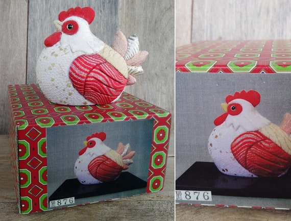Tori Doll Rooster Doll Vintage Fabric Doll Japanese Traditional Doll Figures Year of Rooster Animal Zodiac Kimekomi Doll Etsy Canada