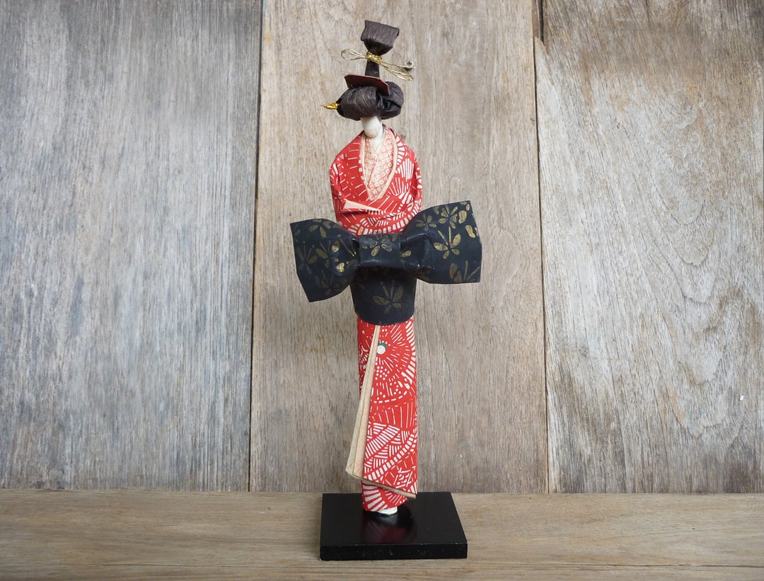 Rare Japanese Paper Doll, the Art of Washi Ningyo, Washi Paper Doll ...