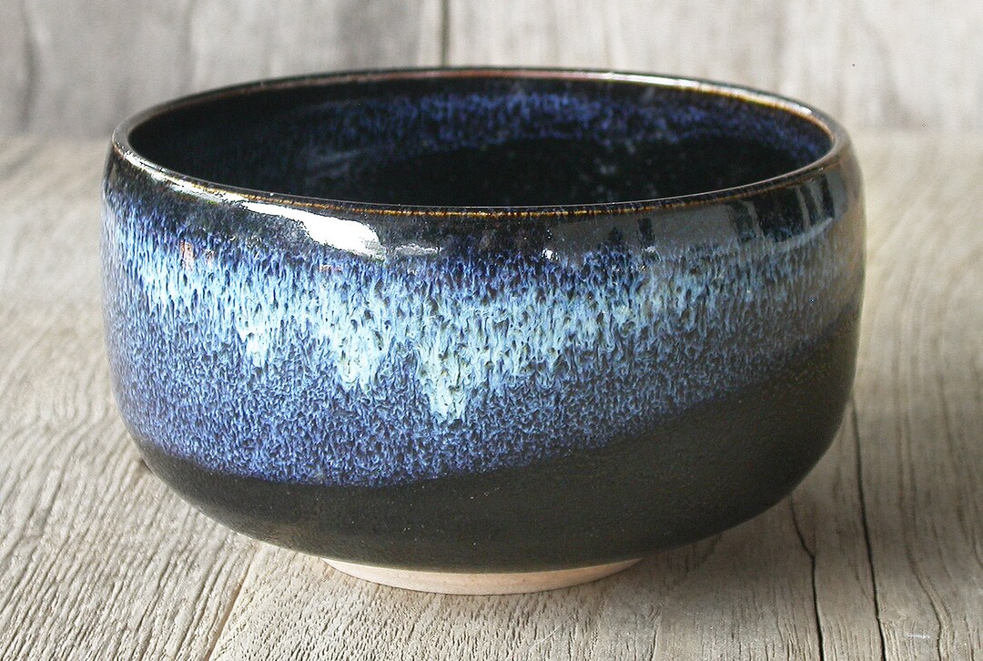 Vintage Japanese Bowl, Ceramic Bowl, Handmade Pottery, Rich Blue ...