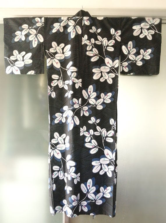 Vintage Japanese Yukata, Summer Robe, Japanese Kimono… - Gem