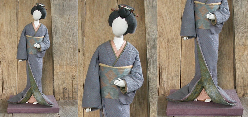 Rare!! Japanese Paper Art, the Art of Washi Ningyo, Paper Doll, Geisha ...