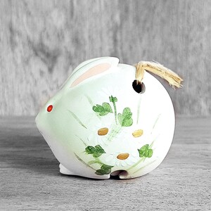 Rabbit Bell, Usagi Dorei, White Rabbit, Japanese Clay Bell, Vintage ...