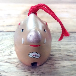Dorei Inoshishi Bell, Boar Bell, Japanese Vintage Ceramic Bell, Clay ...