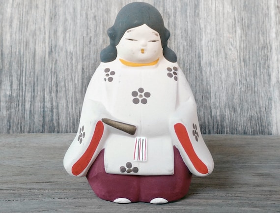 Japanese Ceramic Dorei Bell Japanese Bell Girl Doll Wears | Etsy