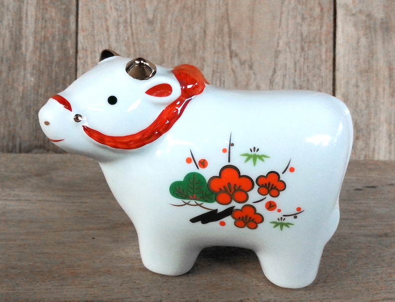 Ushi, Ox Japanese Ceramic Doll, Vintage Ceramic Doll, White Ox ...
