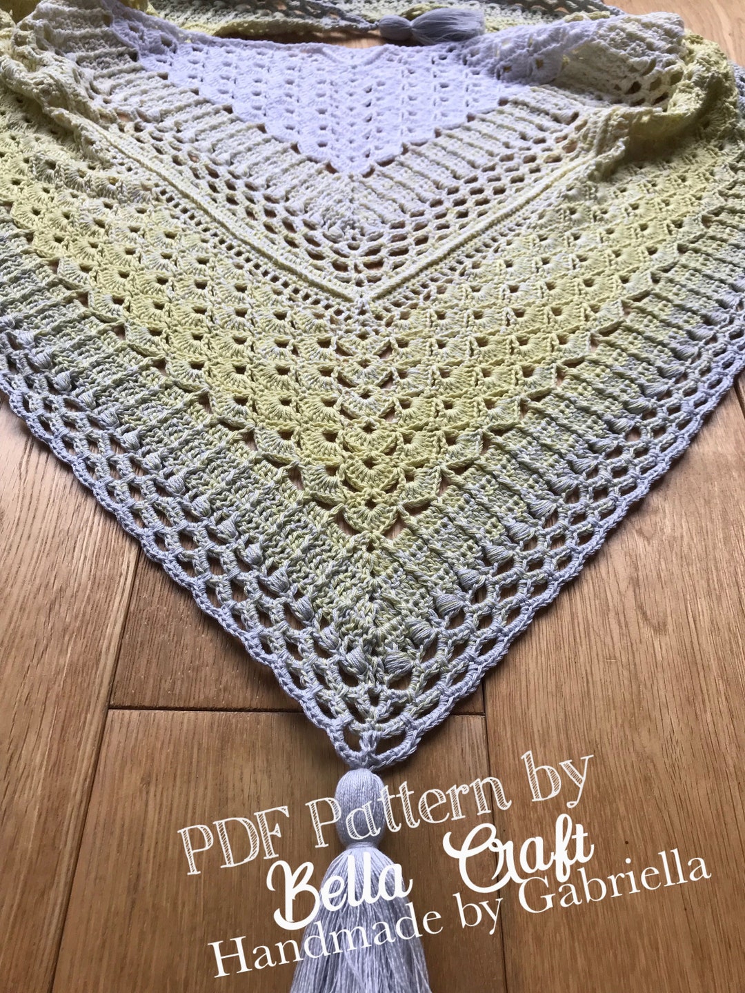 The Mary Shawl PDF Crochet Pattern Instant Download | Lacey Crochet ...
