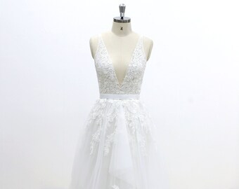 V Back Wedding Dress - Etsy