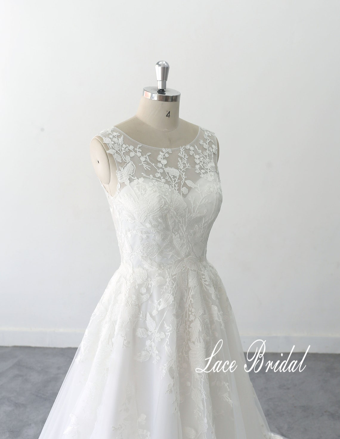 Custom Made A-line Tulle Lace Wedding Dress Cathedral Wedding - Etsy
