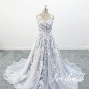 Wedding Dress Lace Wedding Dress, Open Back Wedding Dress V Neckline ...