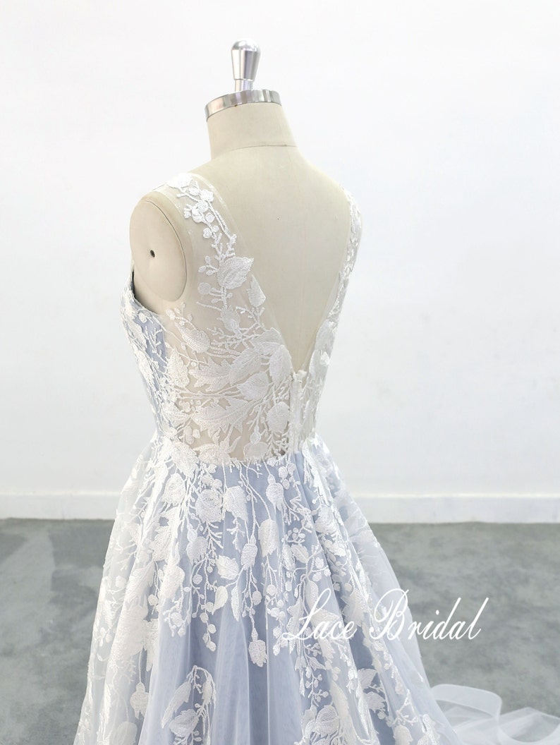 Wedding Dress Lace Wedding Dress Open Back Wedding Dress V - Etsy