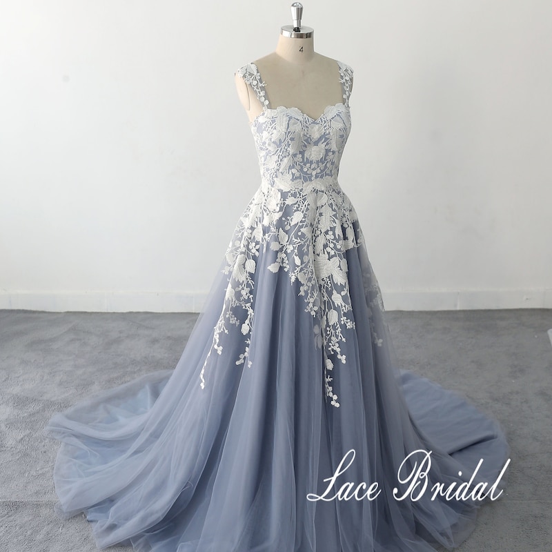Light Blue Wedding Dress - Etsy