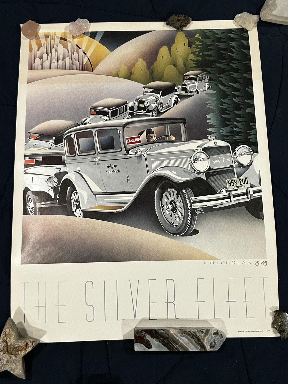 Rare Goodrich Art Deco Poster Depicting 1929 Silver Fleet - Etsy