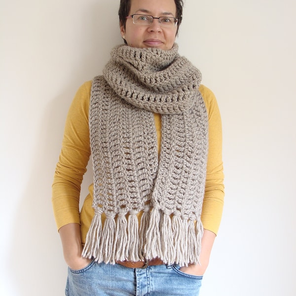 Big Crochet Scarf - Etsy