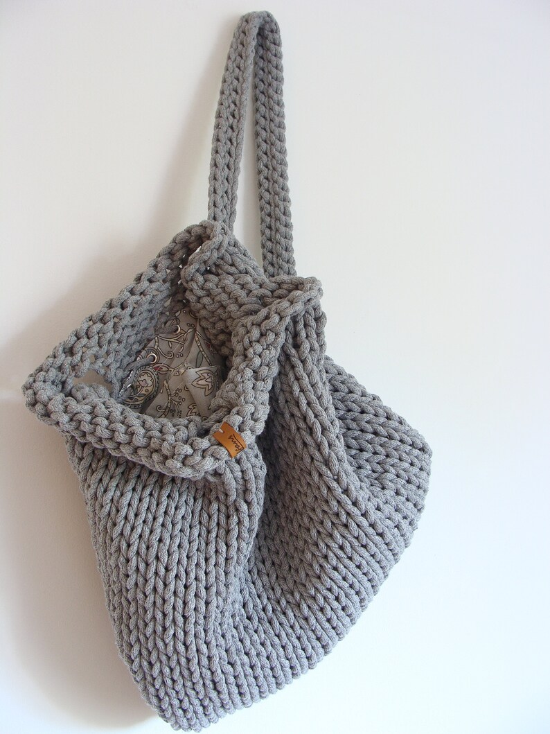 Knit Cotton Sack Backpack Women's Drawstring Backpack - Etsy