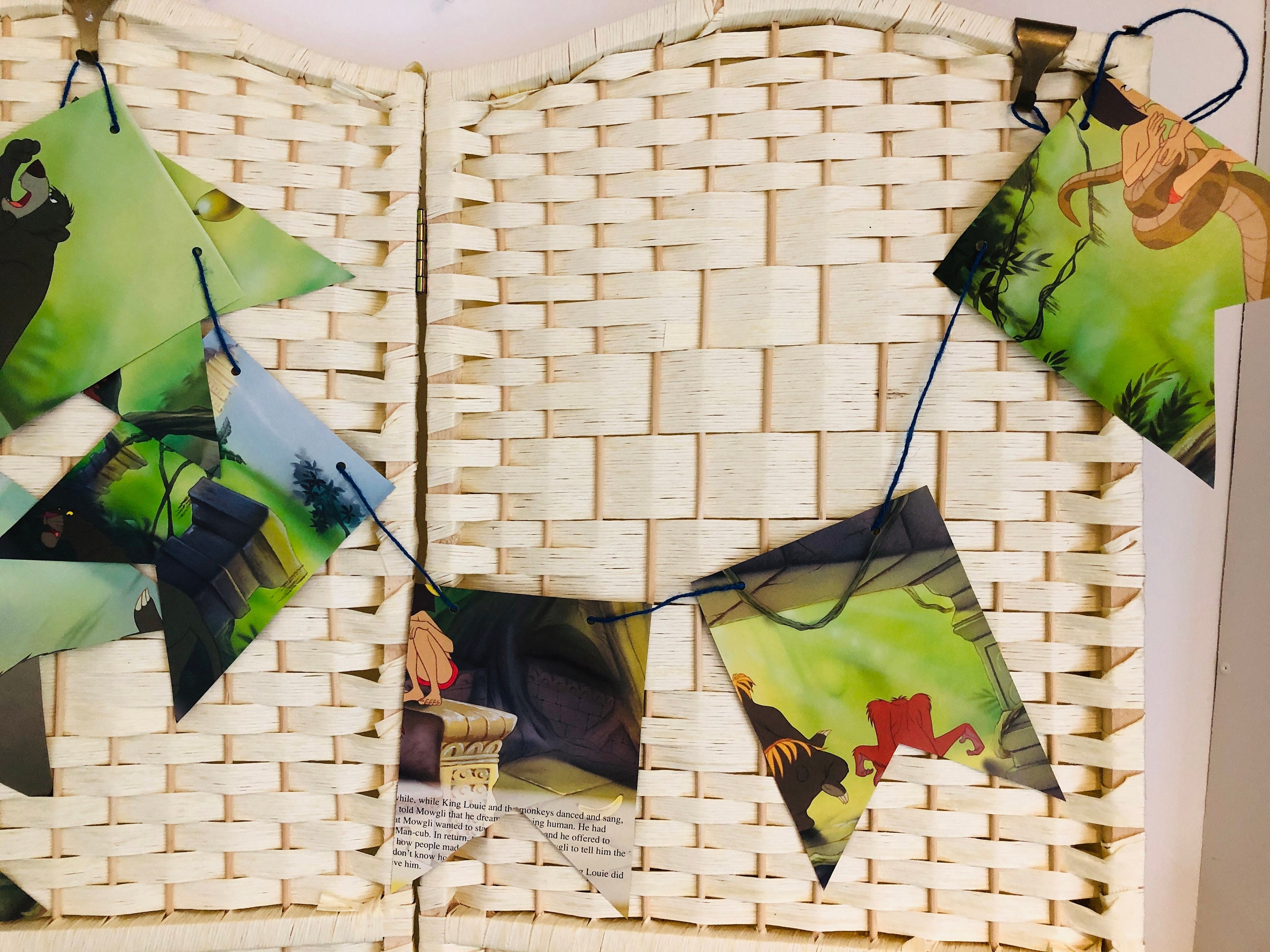 Childrens Handmade Paper Jungle Book Cartoon Bunting Flag - Etsy