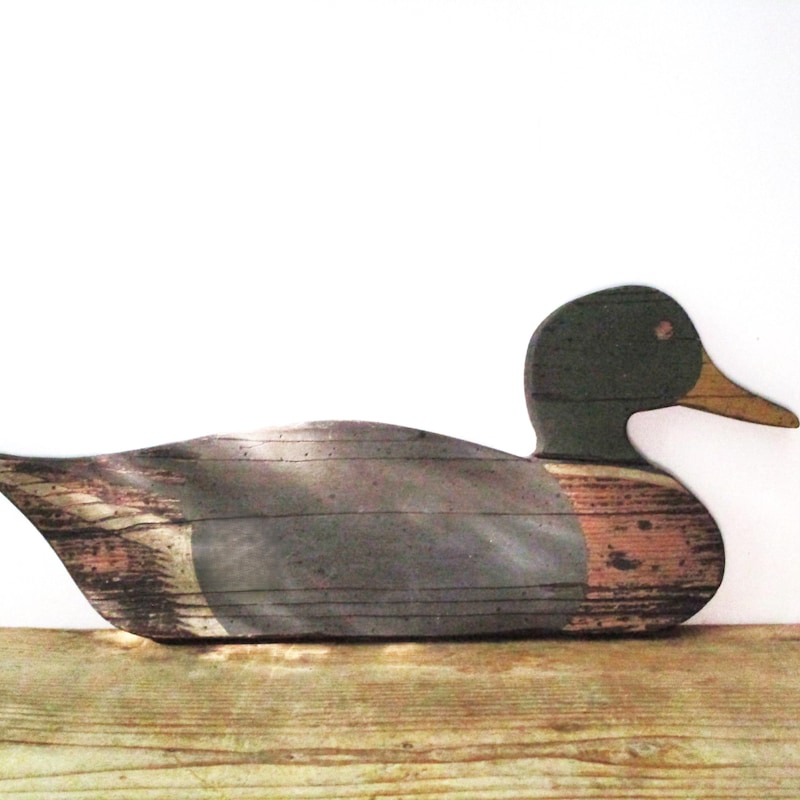 Carved Wood Duck - Etsy