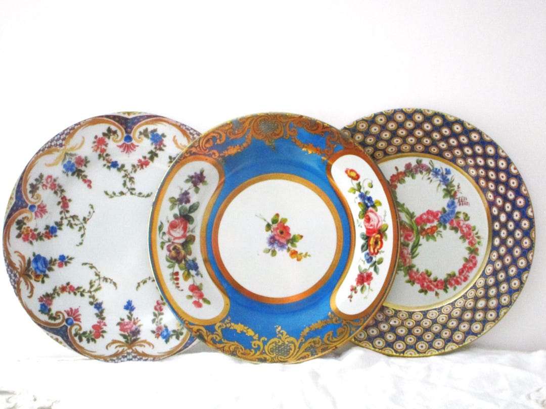 Vintage Wallace Collection London Sevres Tin Plate Chargers Elite Gift ...