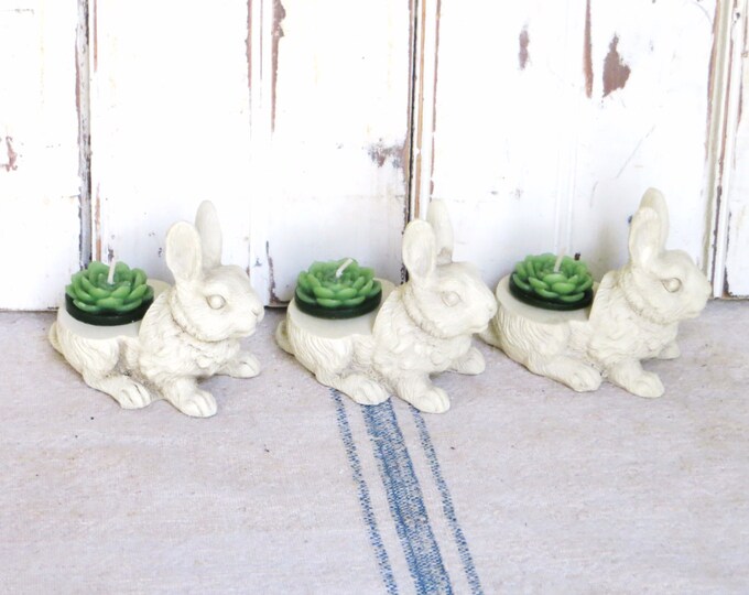 Vintage Stone Bunny Rabbit Pot Feet, Set of 3, Small, Plant Risers ...