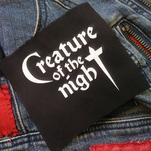 Creature of the Night Patch Goth Patch, Gothic Patches for Jackets ...