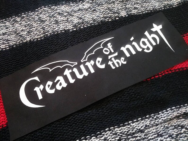 Creature of the Night top rocker patch goth back patch | Etsy