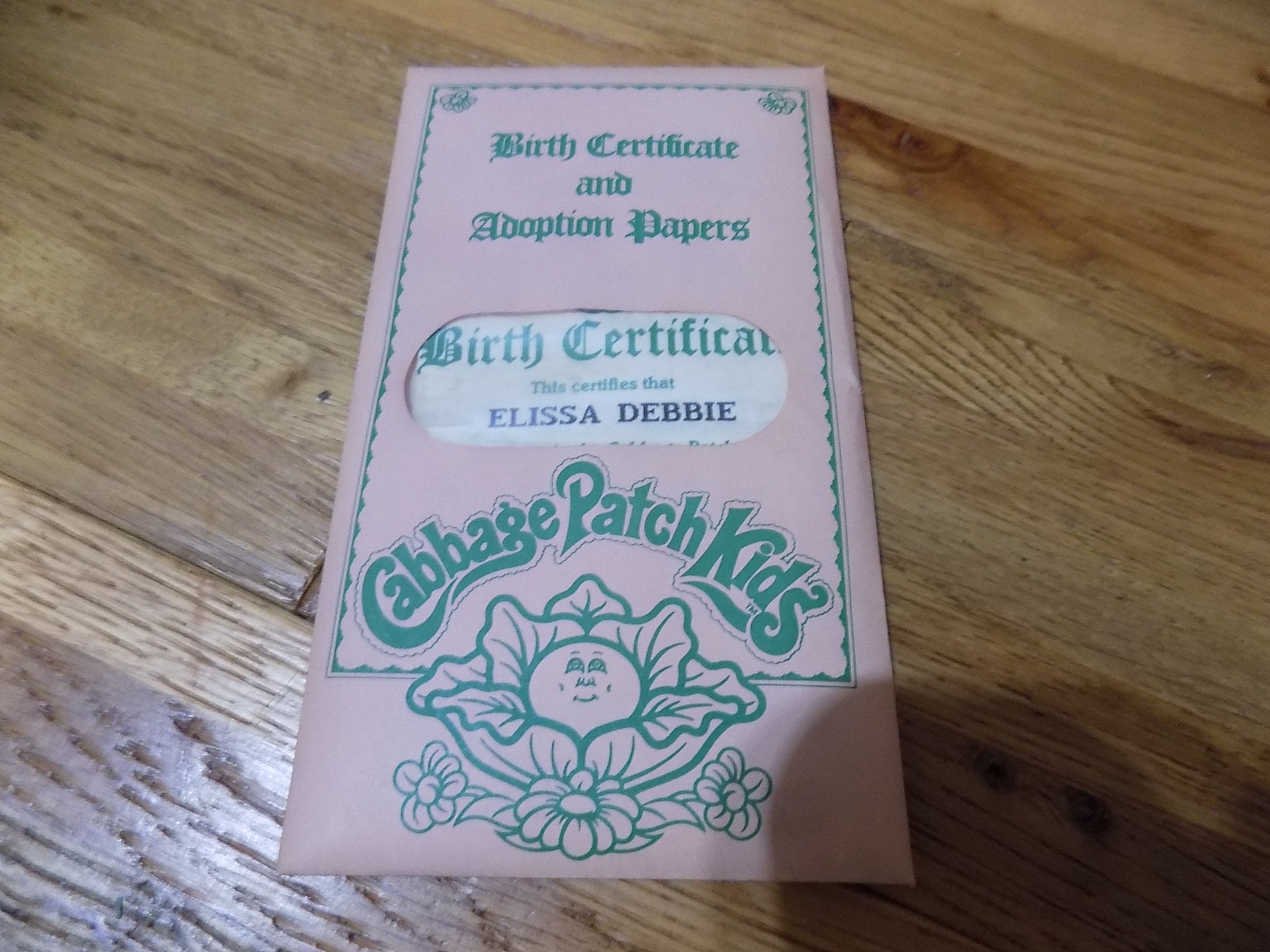 Cabbage Patch Kids Birth Certificate Template