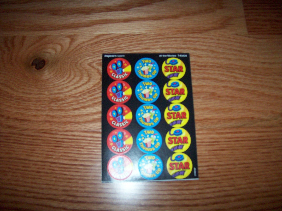POPCORN TREND Vintage Scratch N Sniff STICKER Sheet 1980's Movie ...